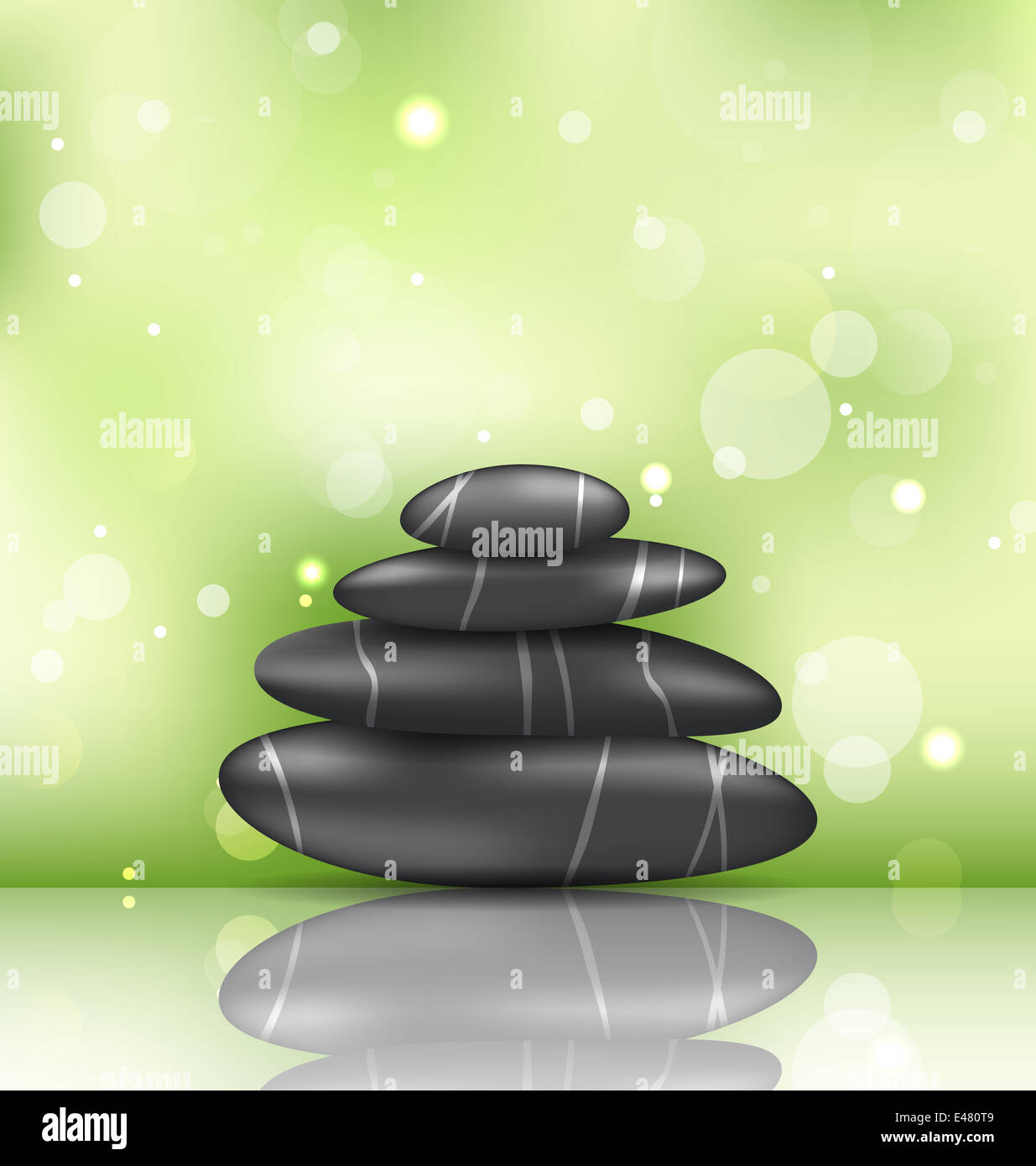 Illustration zen spa background with pyramid stones - vector Stock ...