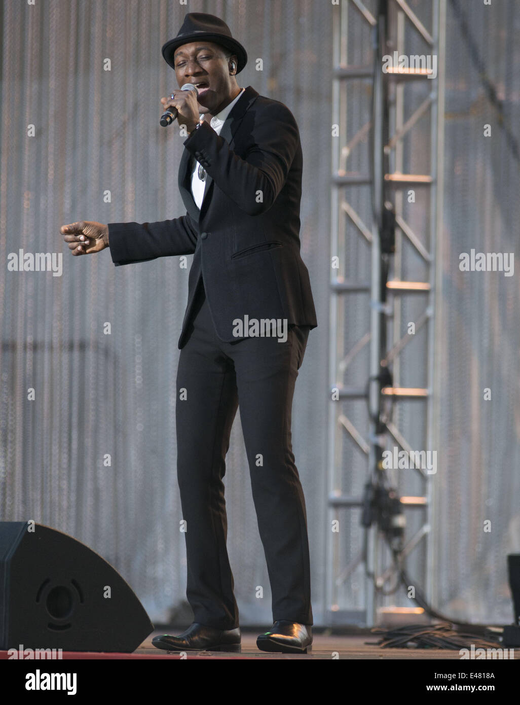 Philadelphia, Pennsylvania, USA. 4th July, 2014. R&B singer, ALOE BLACC ...