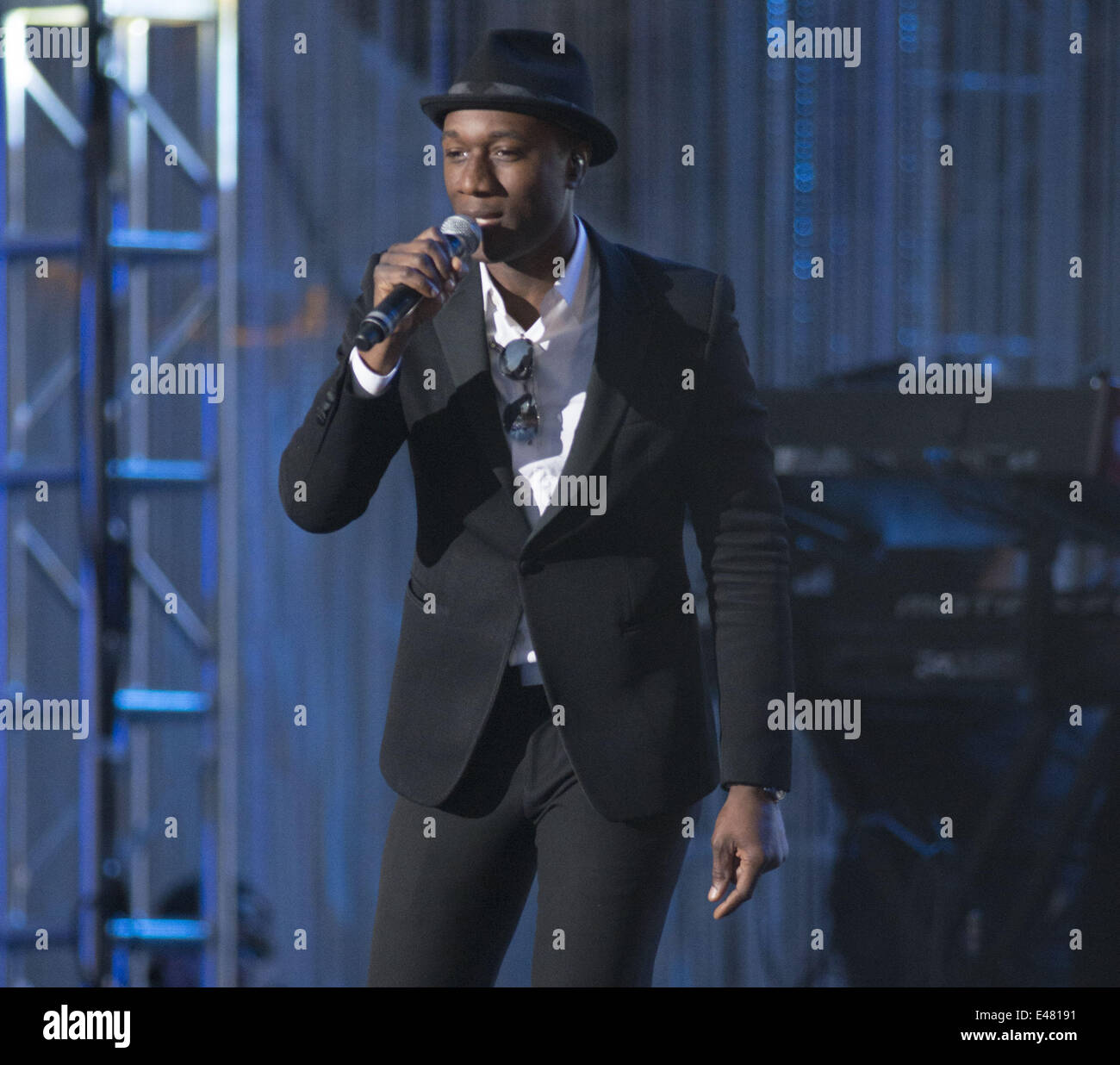 Philadelphia, Pennsylvania, USA. 4th July, 2014. R&B singer, ALOE BLACC ...