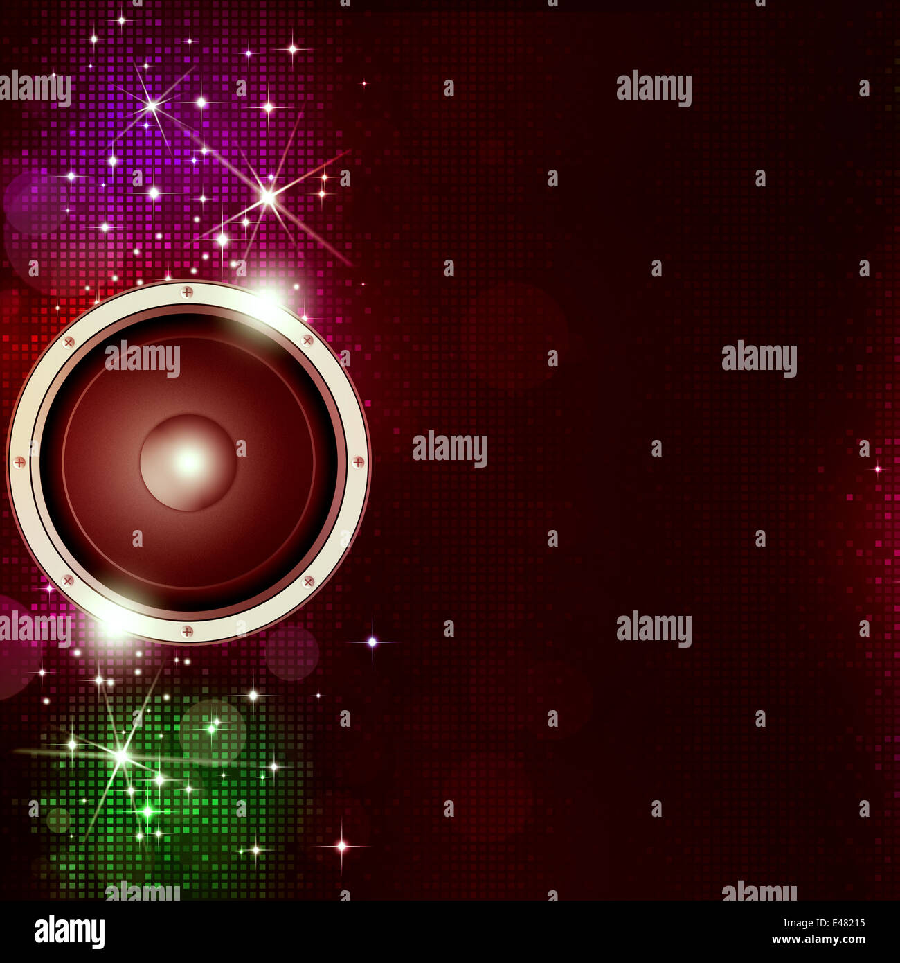 abstract sound speaker multicolor music disco background for active ...