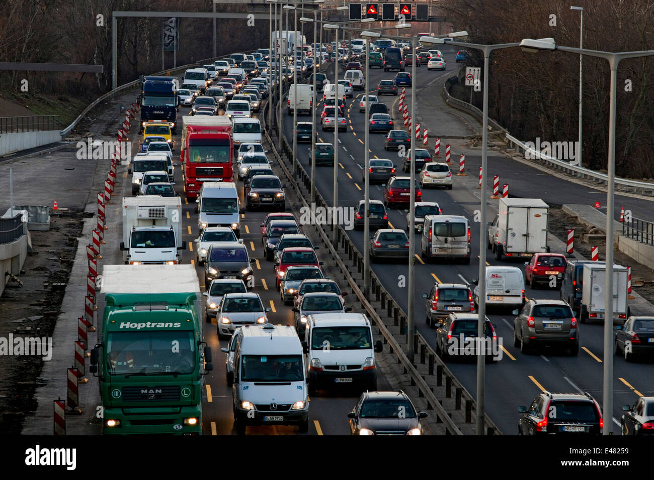 Traffic jam on the city highway Stock Photo - Alamy