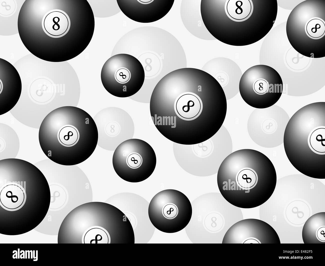 Seamless billiards balls pattern background. Vector illustration Stock ...