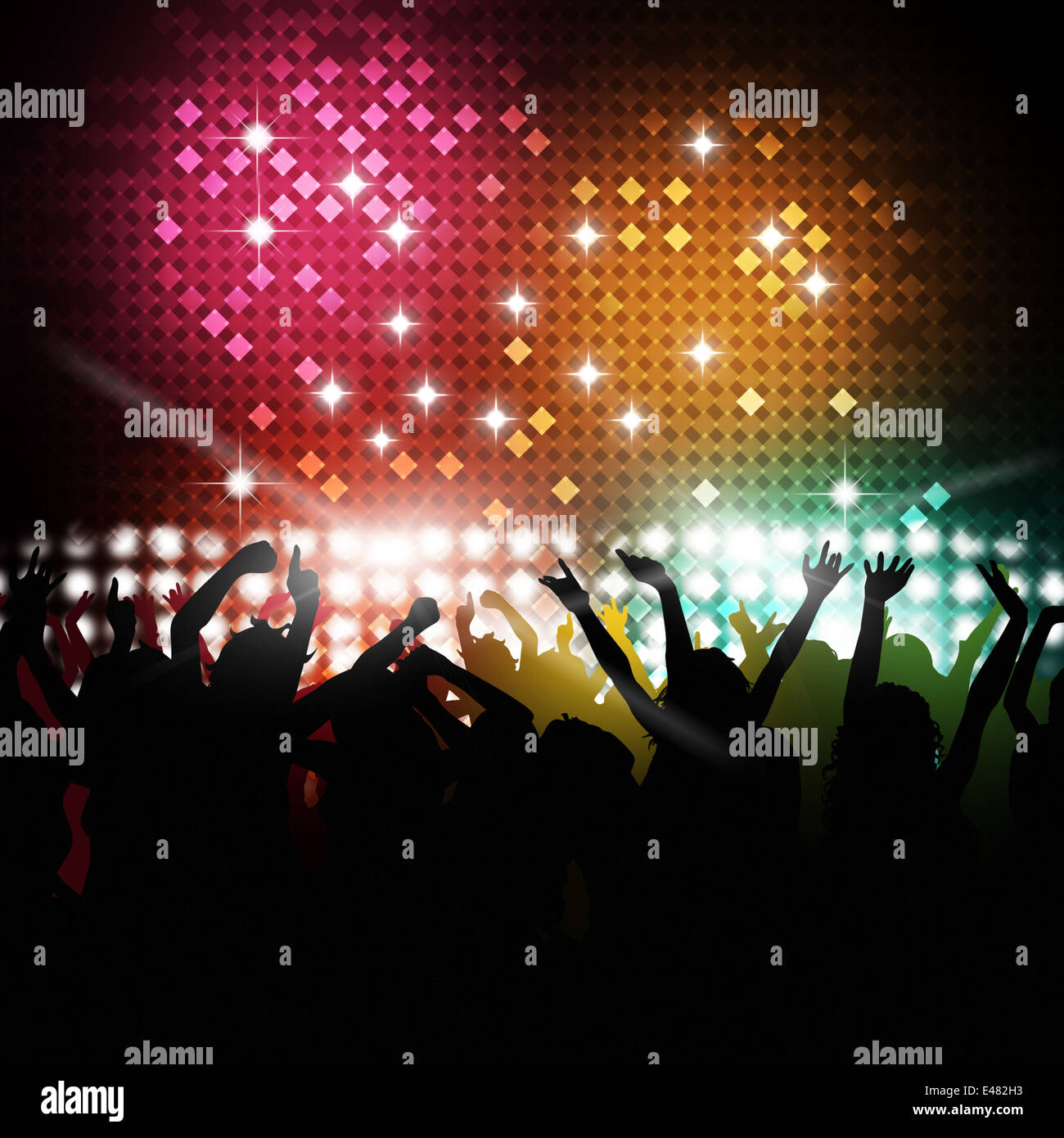 party music background for active nighttime event Stock Photo - Alamy