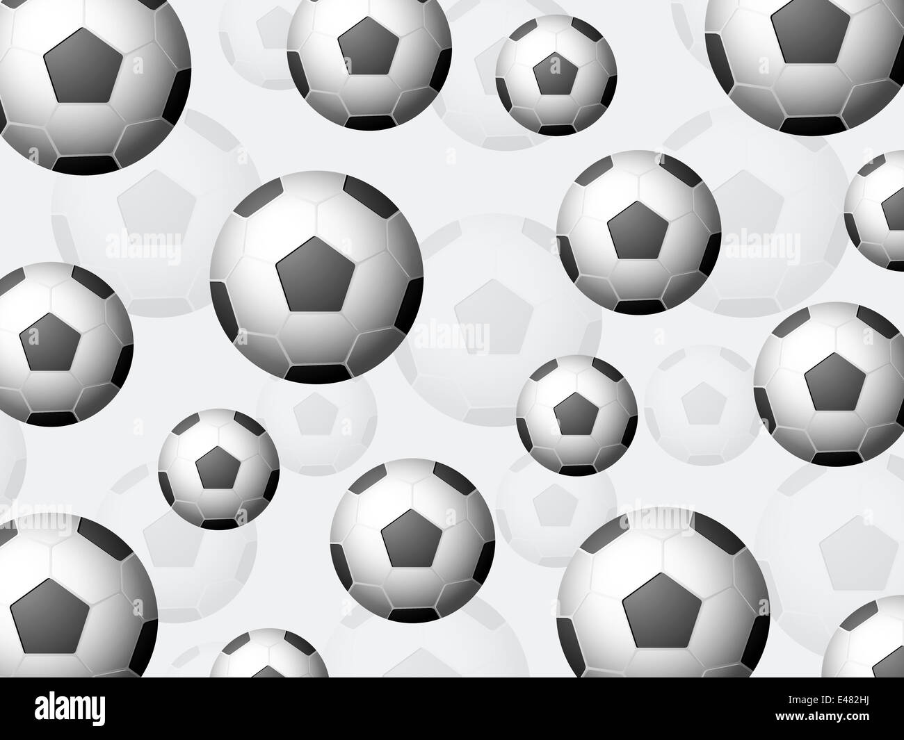 Seamless soccer balls pattern background. Vector illustration Stock ...