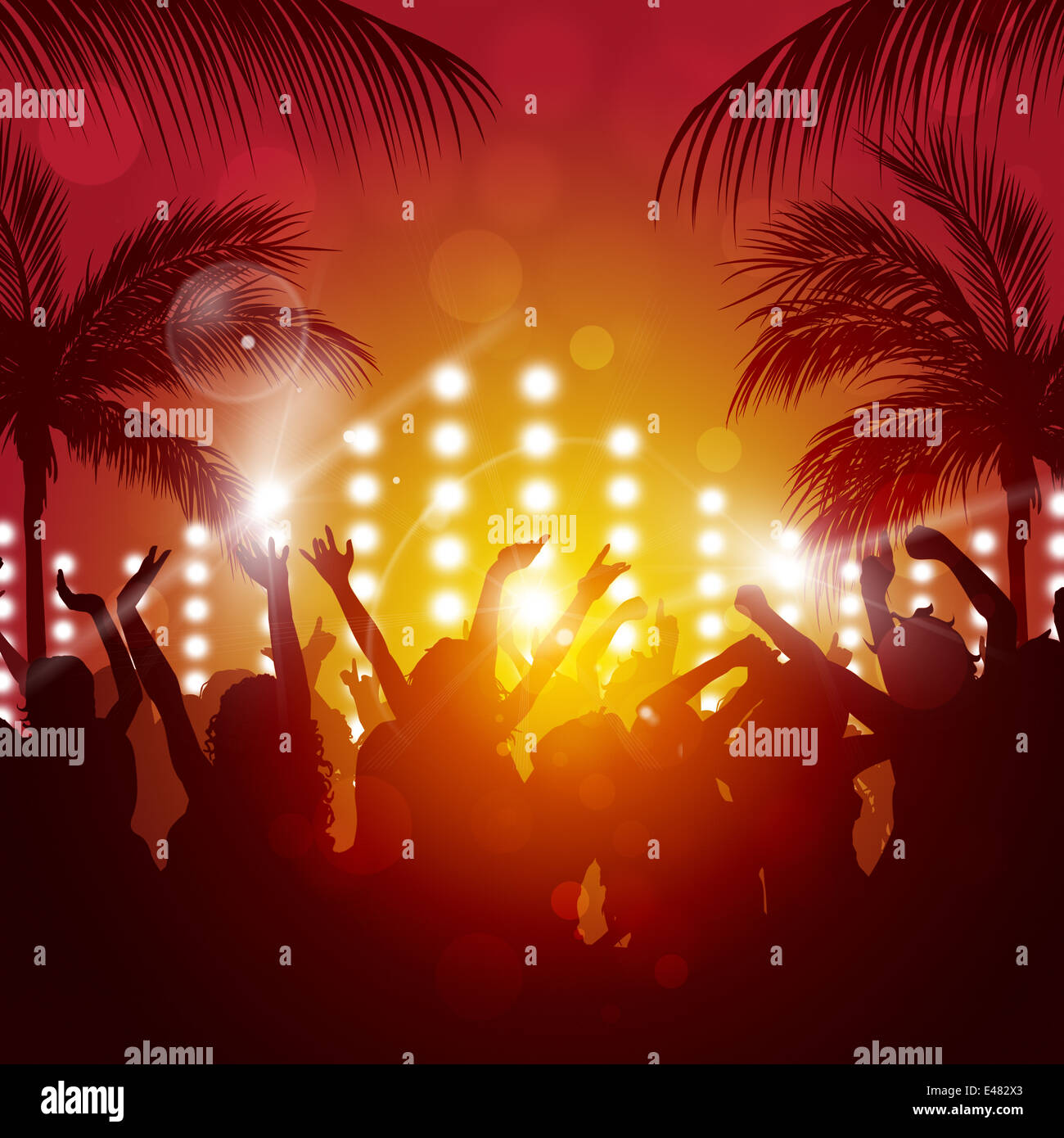 beach party music background for active night events Stock Photo - Alamy