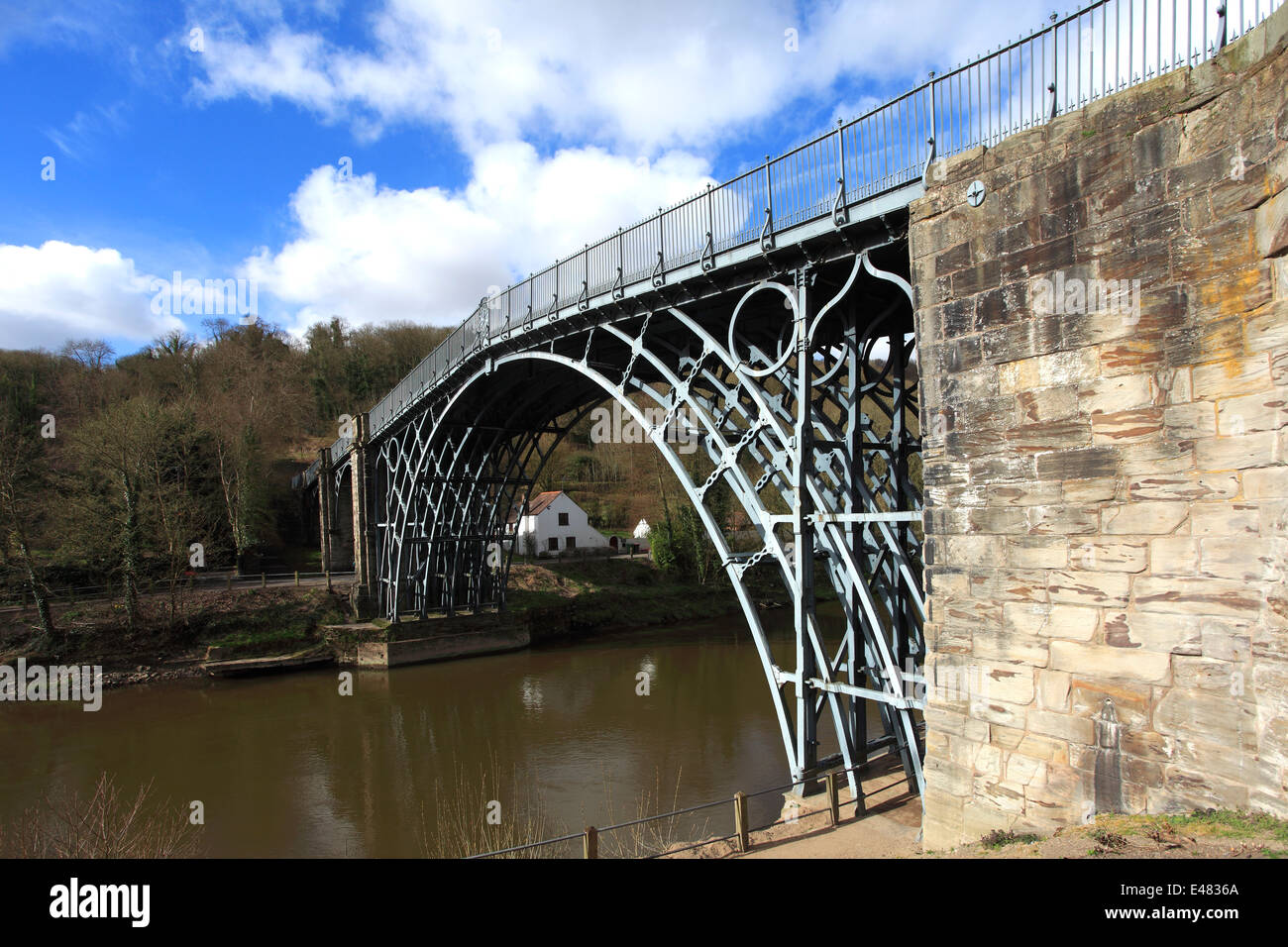 The first cast iron bridge in the world, crossing the river Severn ...
