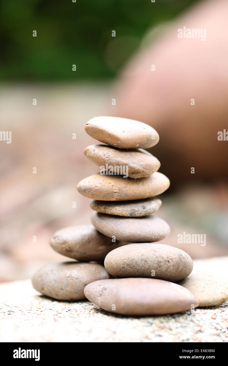 sandstone pyramid in the garden Stock Photo - Alamy