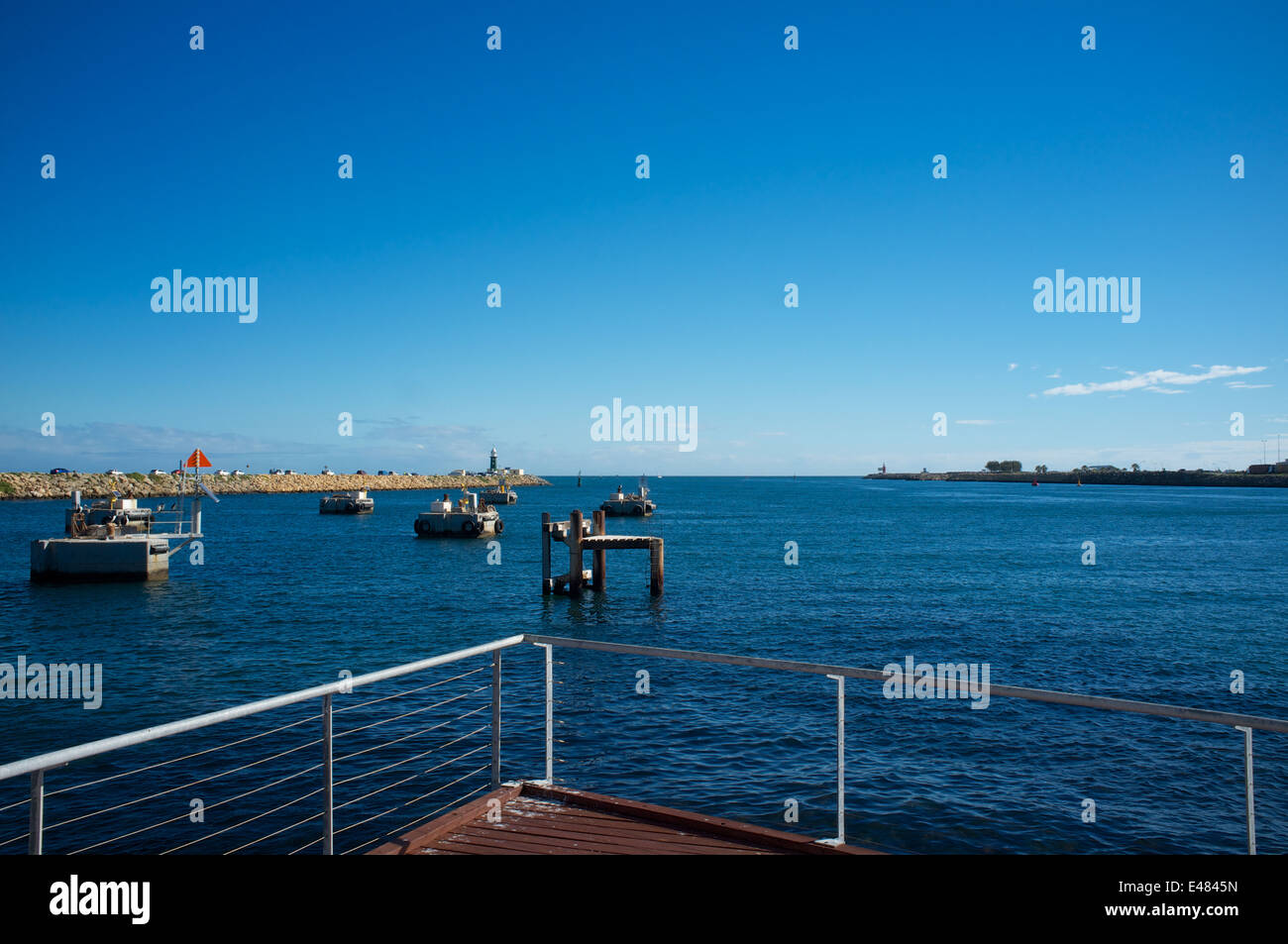 The entrance to the Port of Fremantle, Western Australia Stock Photo ...