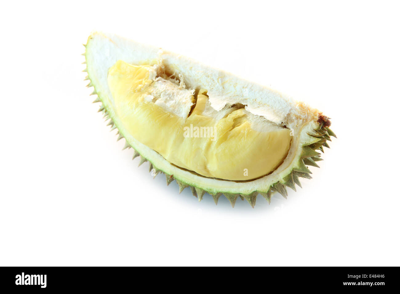 peeled durian isolated on white background Stock Photo - Alamy