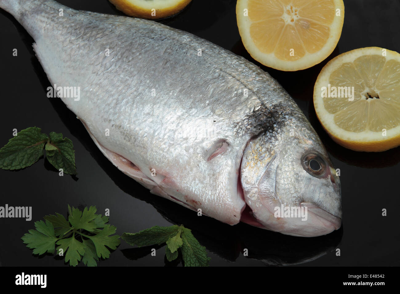Closeup of a fresh bream ready to be cooked Stock Photo - Alamy