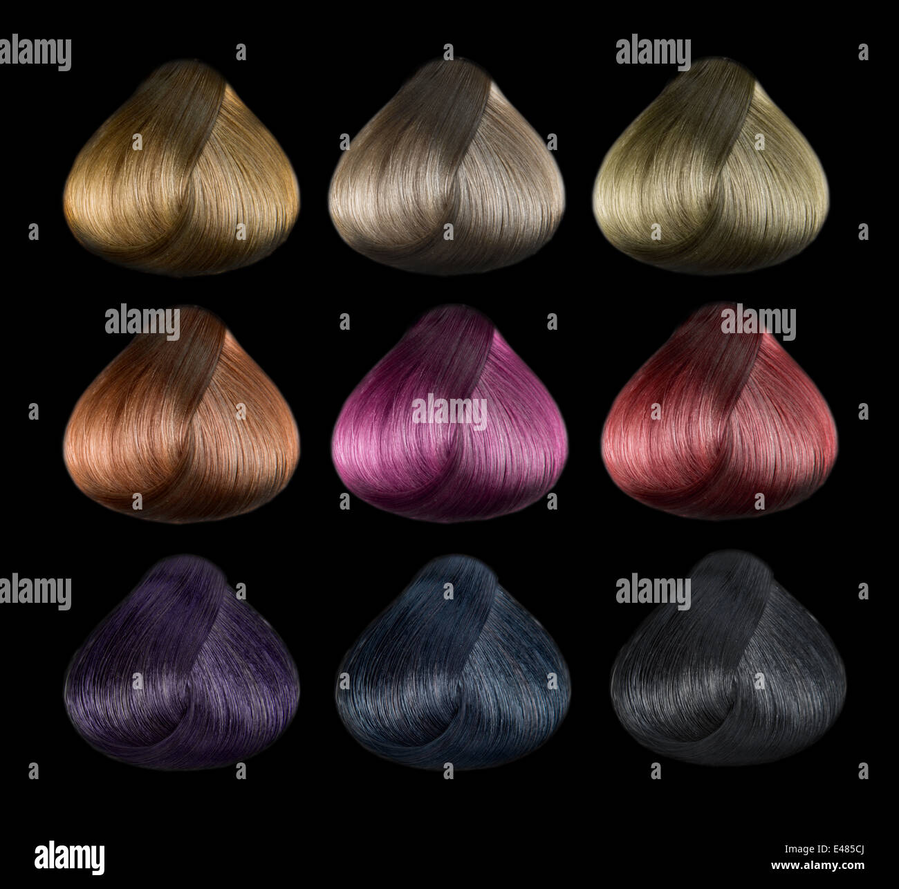 Hair color set Stock Photo - Alamy