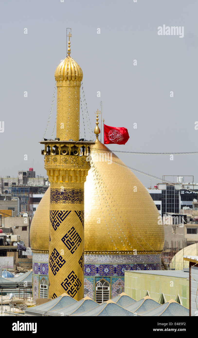 Karbala, Iraq – May 30 2014: It is the shrine of great taste gilded ...