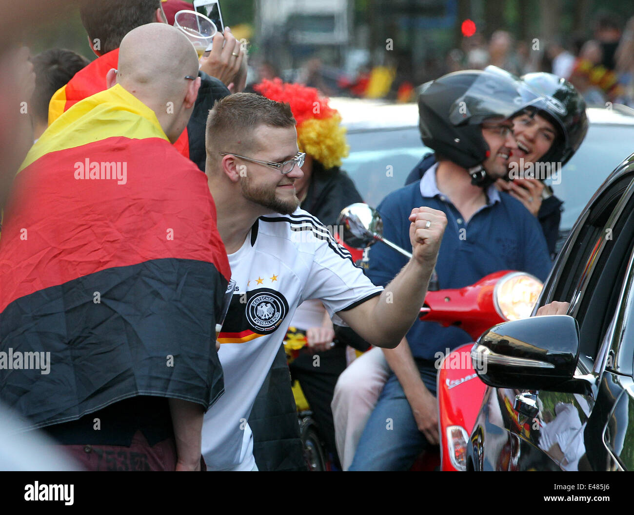Berlin, Germany. 04th July, 2014. People celebrate Germany's victory ...