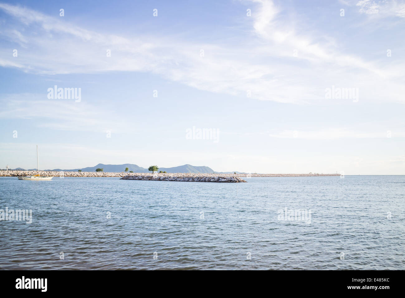 Relaxing deep blue seashore view, stock photo Stock Photo - Alamy
