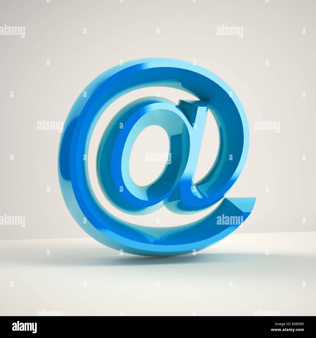 blue shiny at e-mail symbol Stock Photo - Alamy