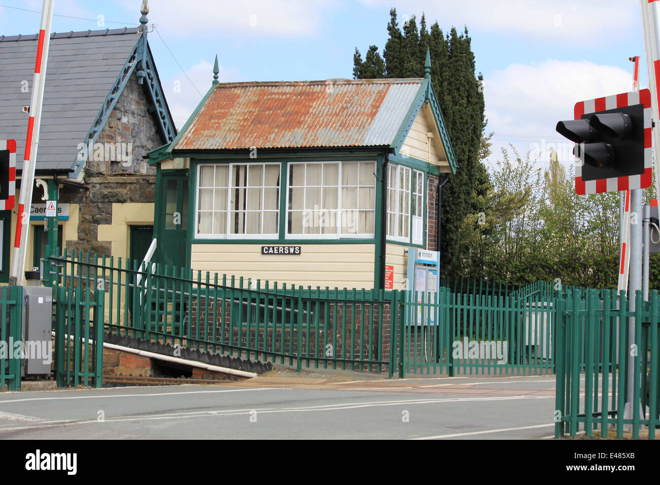CAERSWS SIGNAL BOX Stock Photo - Alamy