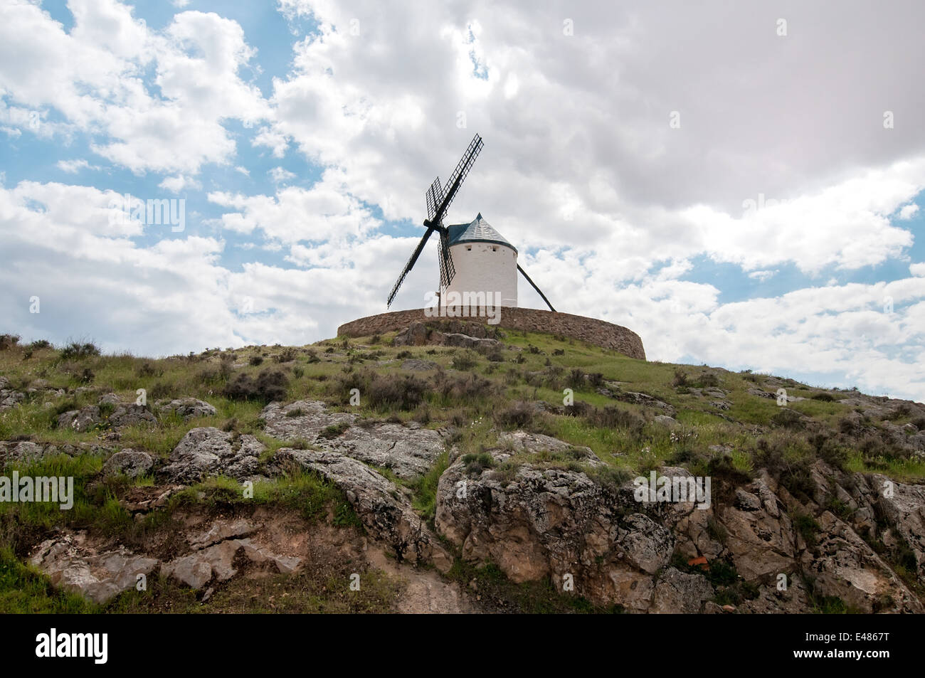 Old windmill on the hill Stock Photo - Alamy