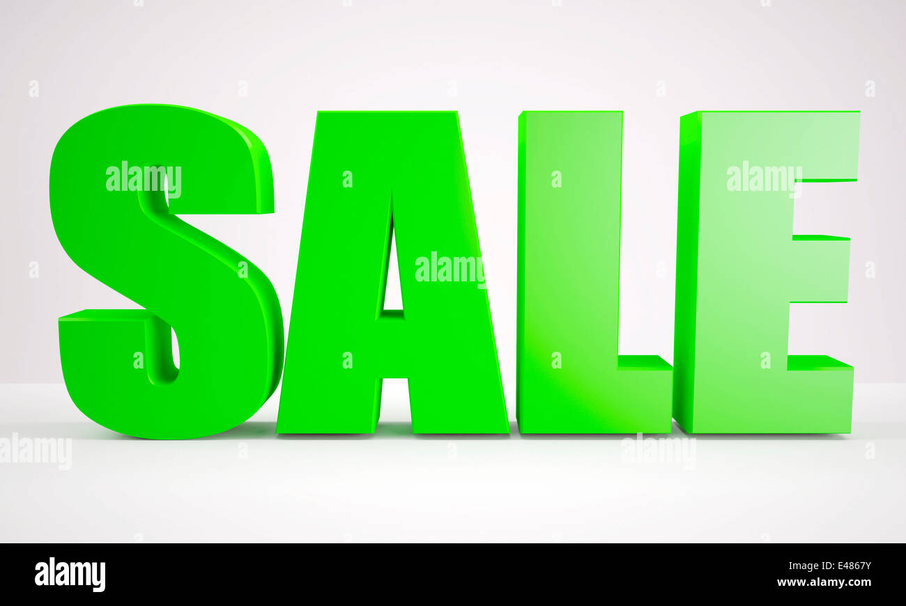 green Sale sign Stock Photo - Alamy
