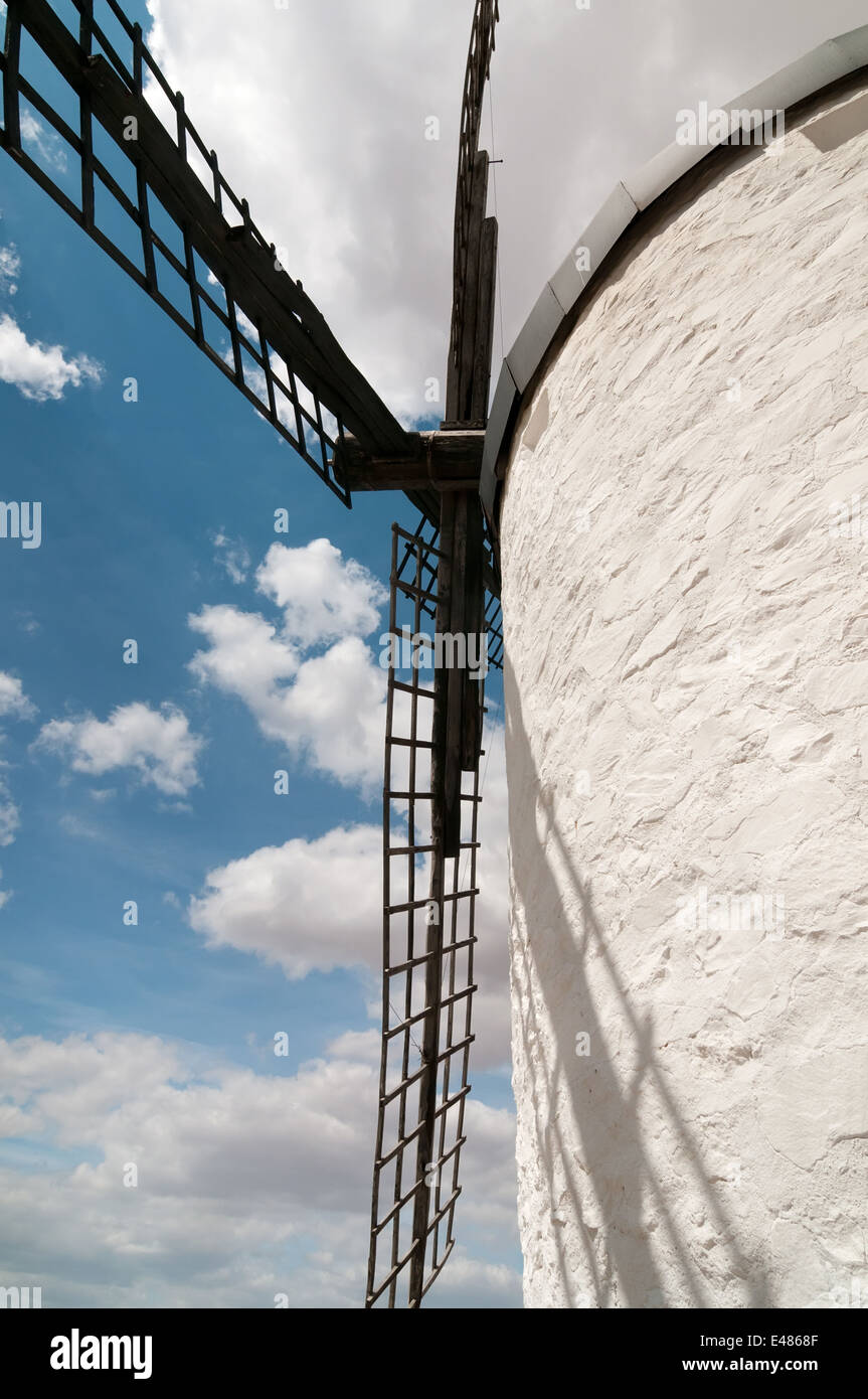 Old white windmill Stock Photo - Alamy
