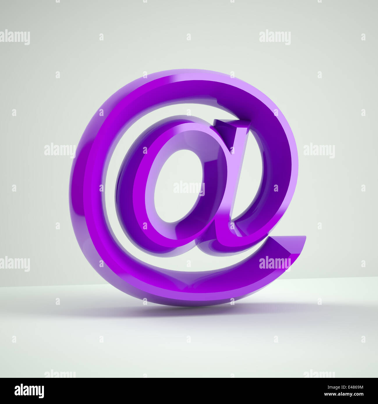 lilac shiny at e-mail symbol Stock Photo - Alamy