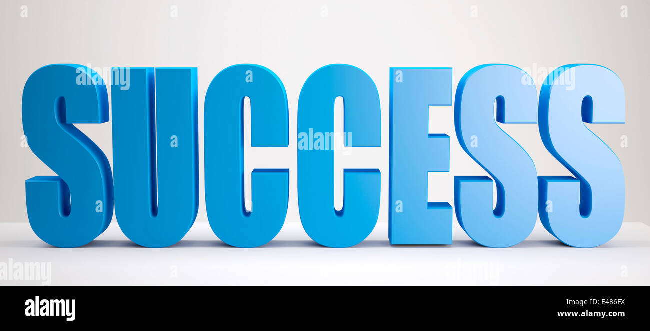 Blue Success sign Stock Photo - Alamy