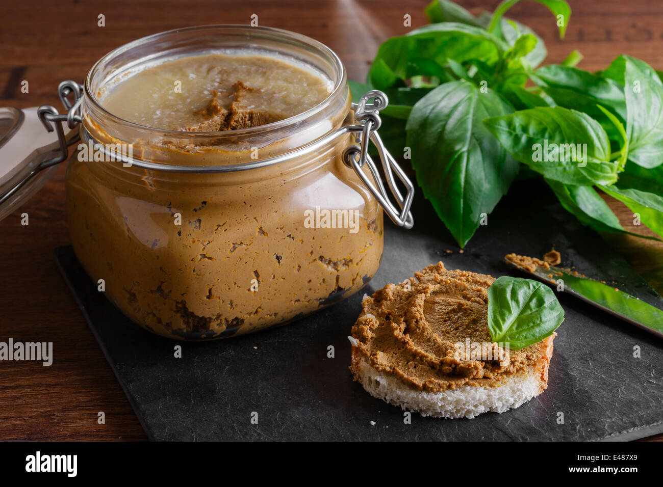 pate in the jar Stock Photo - Alamy
