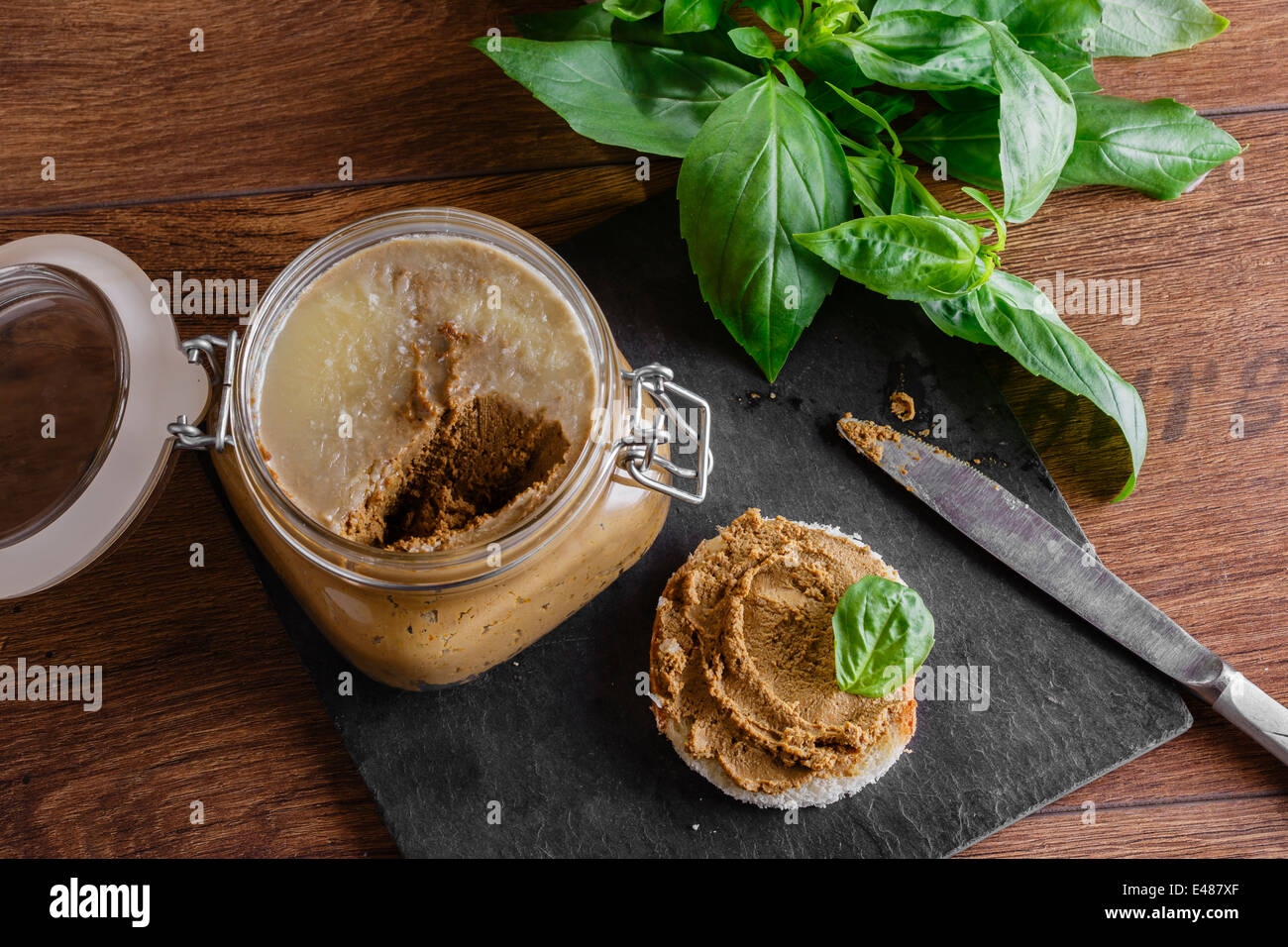 pate in the jar Stock Photo - Alamy