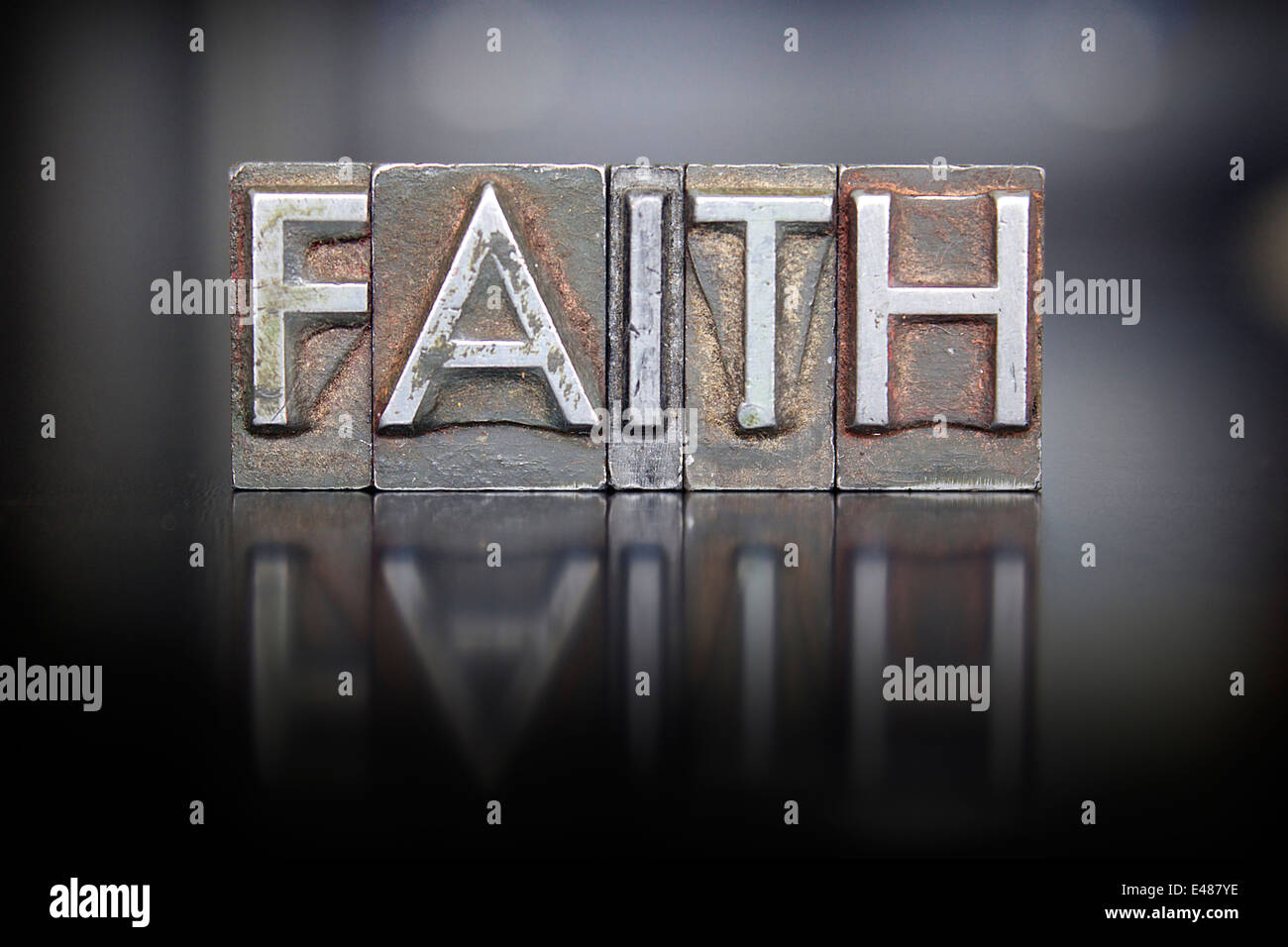 The word FAITH written in vintage letterpress type Stock Photo - Alamy