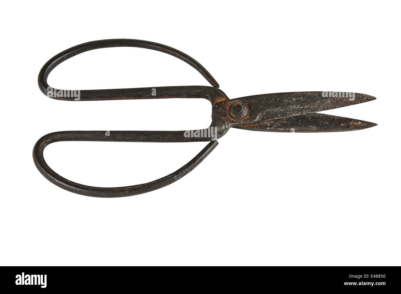 Old scissors isolated on white background with clipping path Stock ...