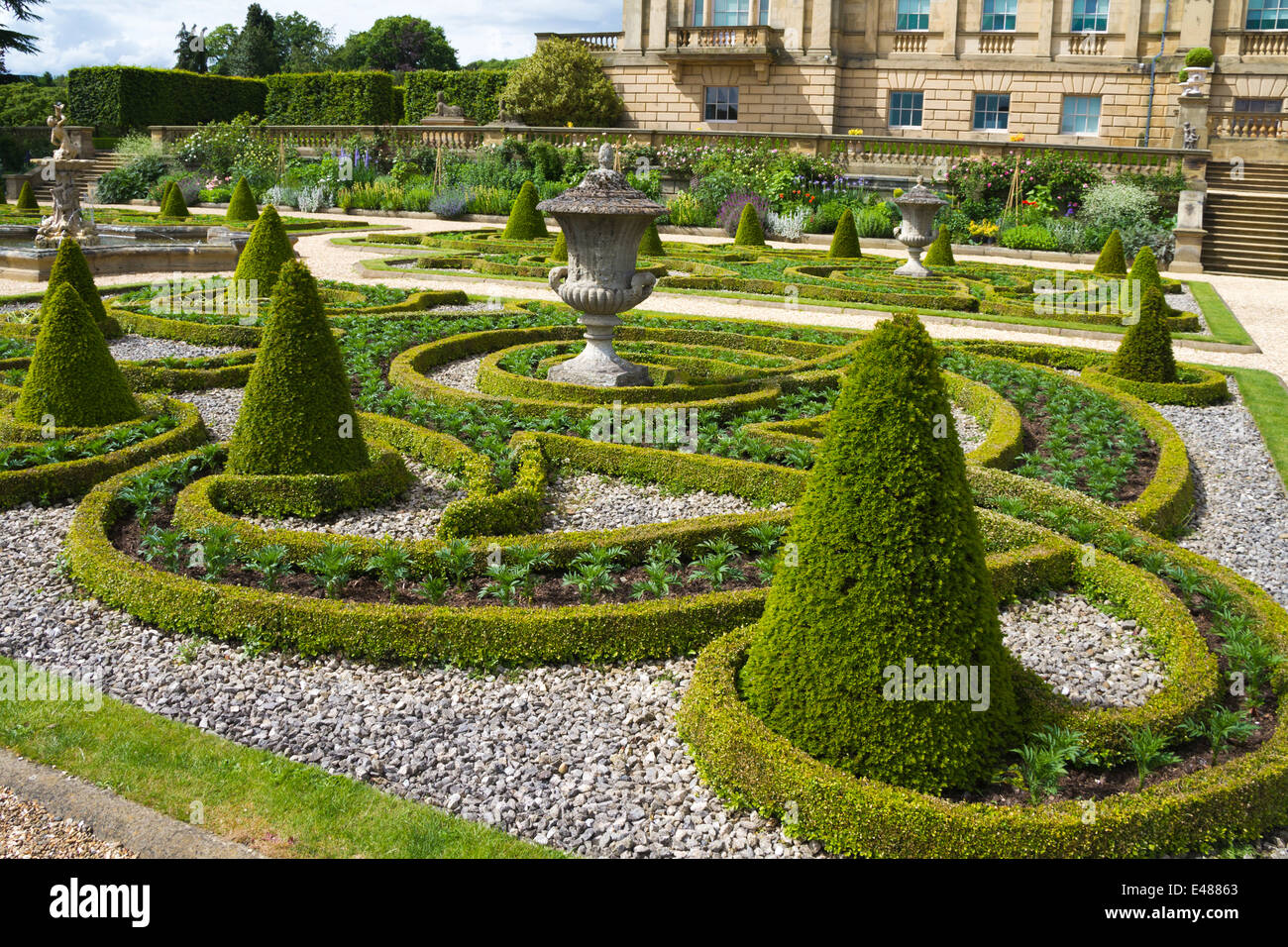 Beautiful geometrical design Formal garden Stock Photo - Alamy