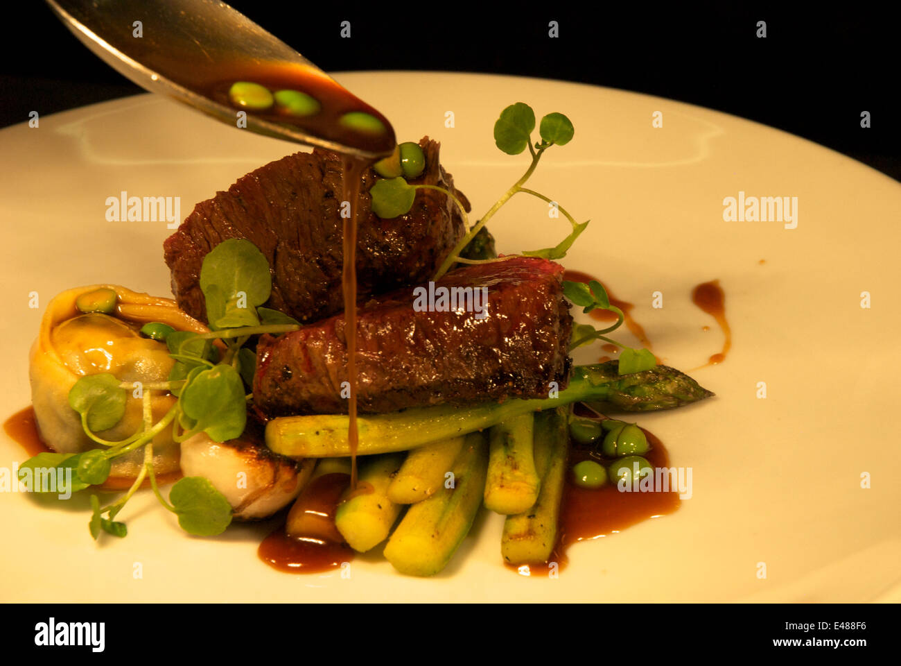 Fine dining restaurant food preparation Devon UK. Set of approx 30 ...