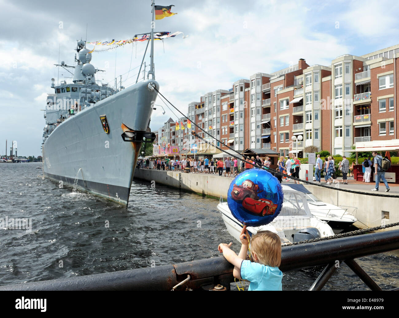 The frigate Luebeck is pictured from the multi-purpose ship Mellum at ...
