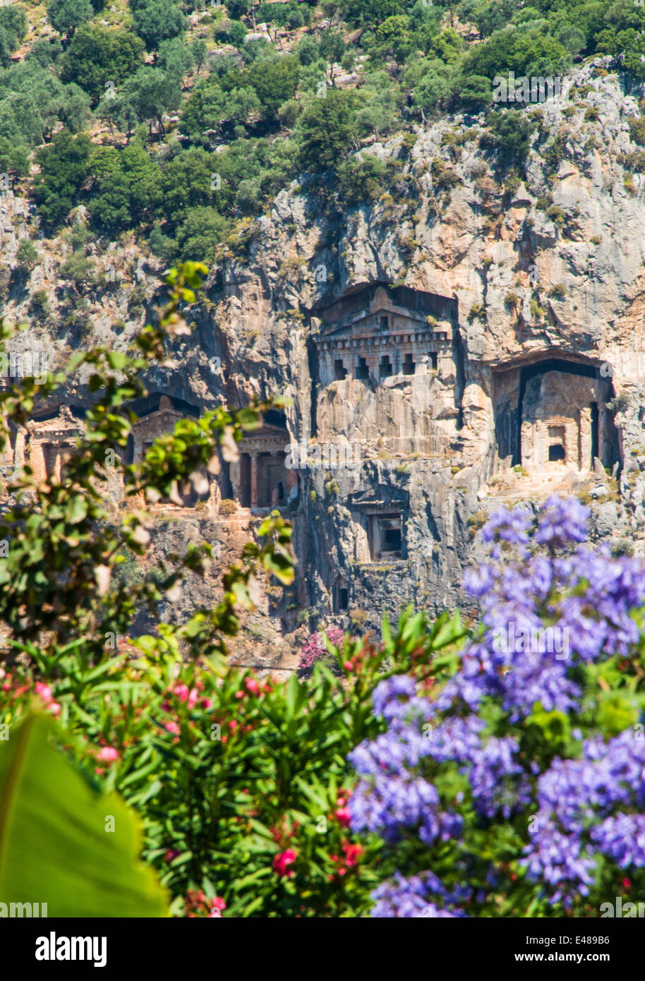Lycian cliff tombs, Dalyan, Turkey Stock Photo - Alamy