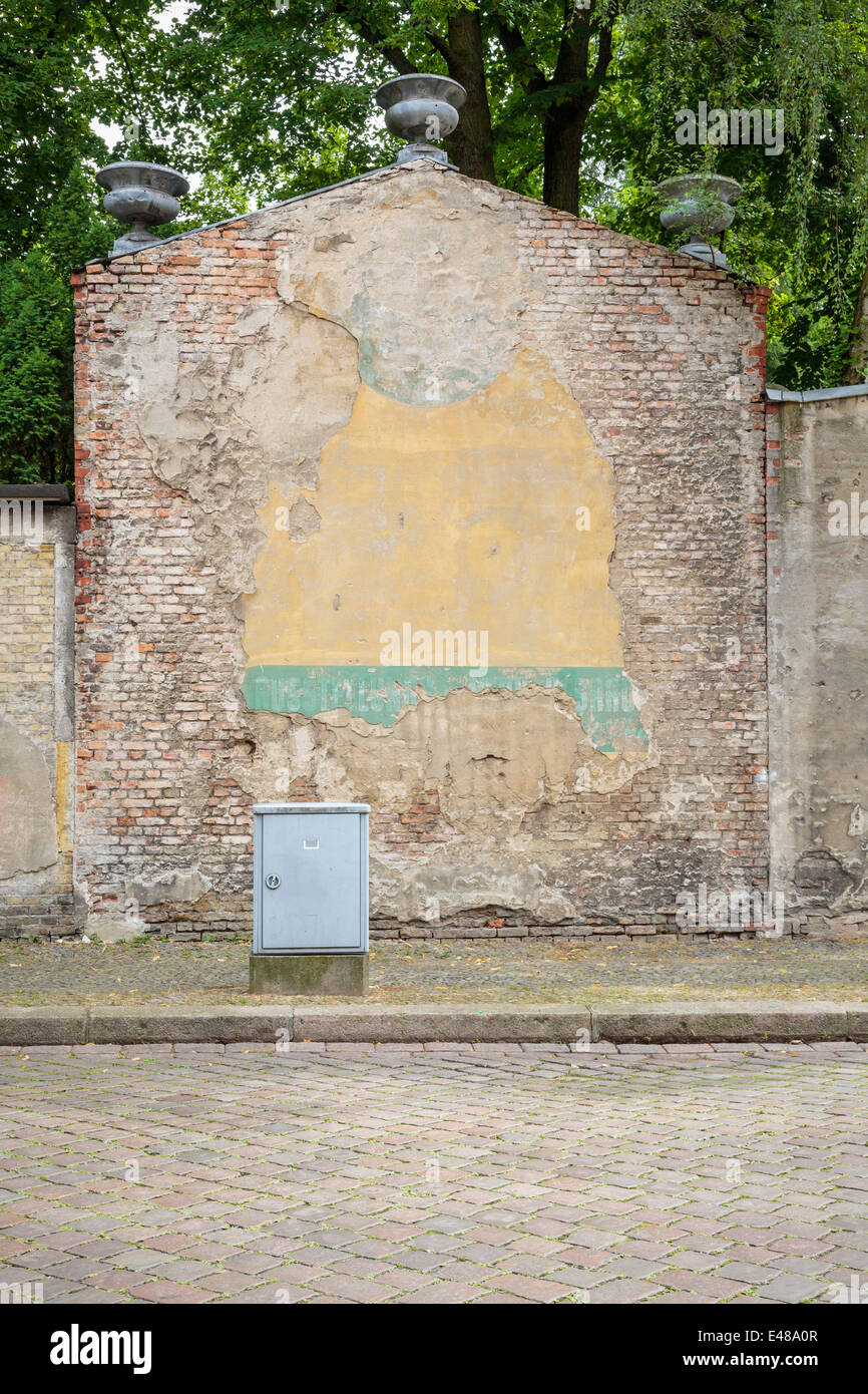 flip side of an old cemetery brick wall Stock Photo - Alamy