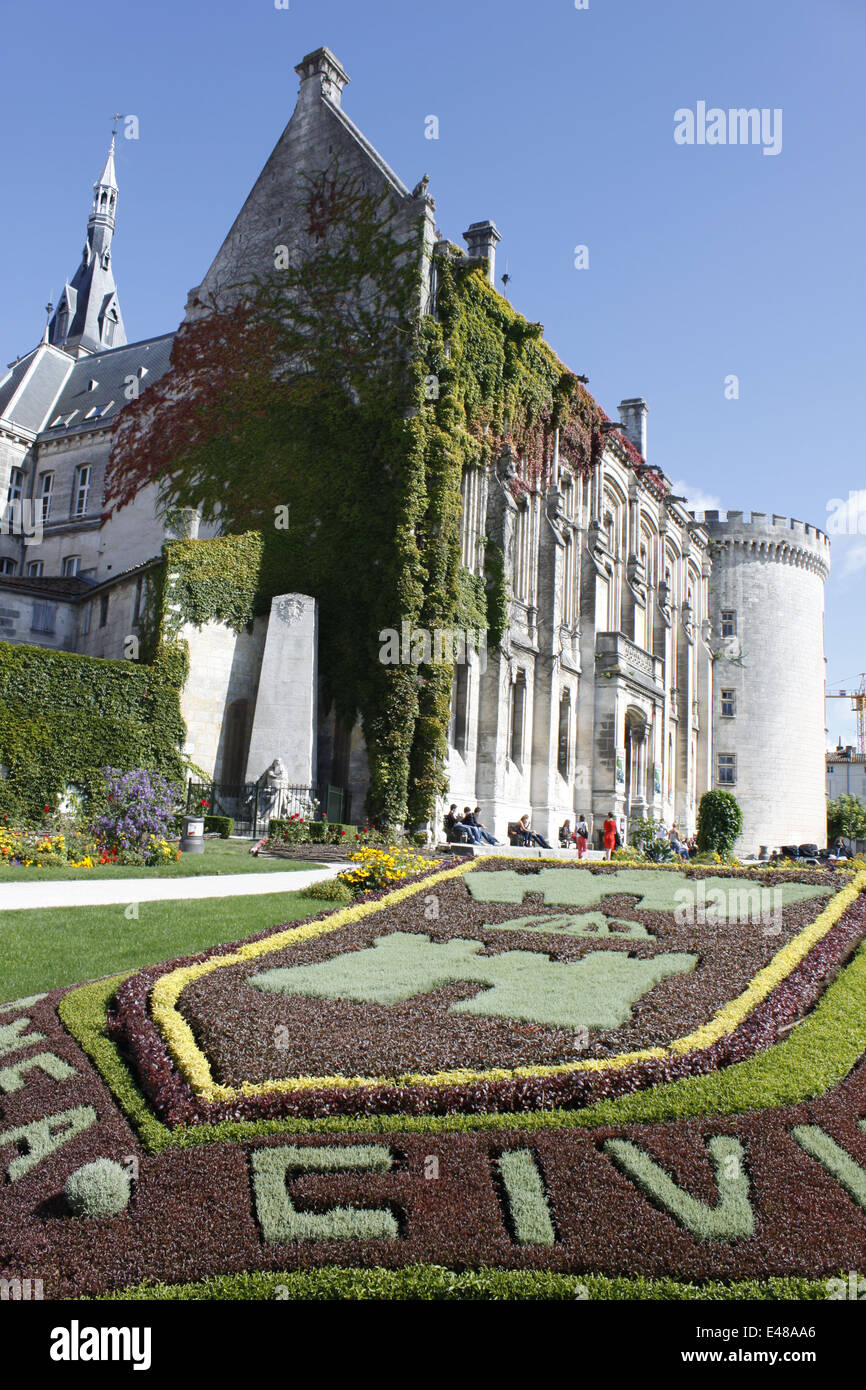 Building, Town Hall and castle, city of Angouleme, Charente, Poitou ...