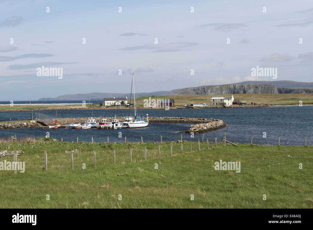 Cullivoe harbour Yell Shetland Scotland June 2014 Stock Photo - Alamy
