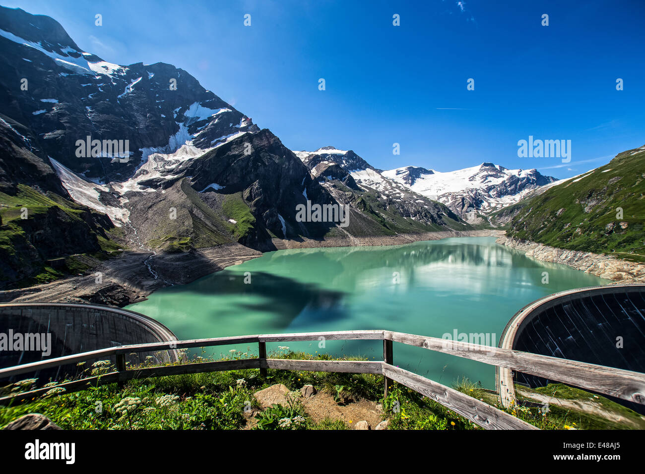 The Kaprun reservoir in the high Alp mountains in Austria Stock Photo ...