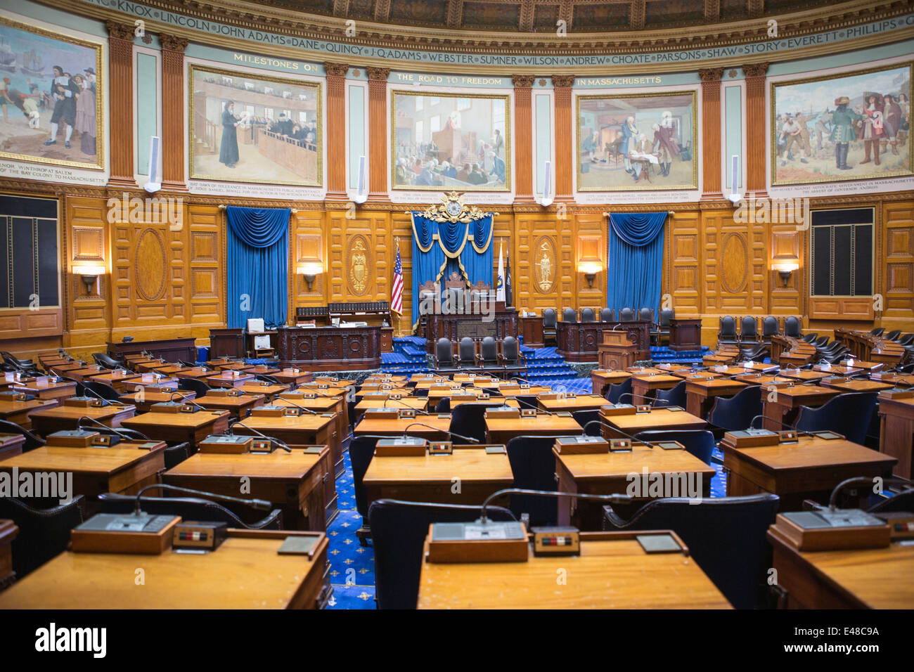 Massachusetts state house, interior hi-res stock photography and images ...