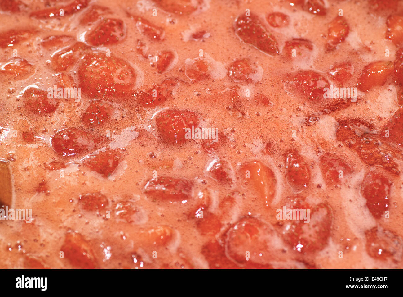 In the Polish kitchen. Preparing a delicious strawberry jam Stock Photo ...