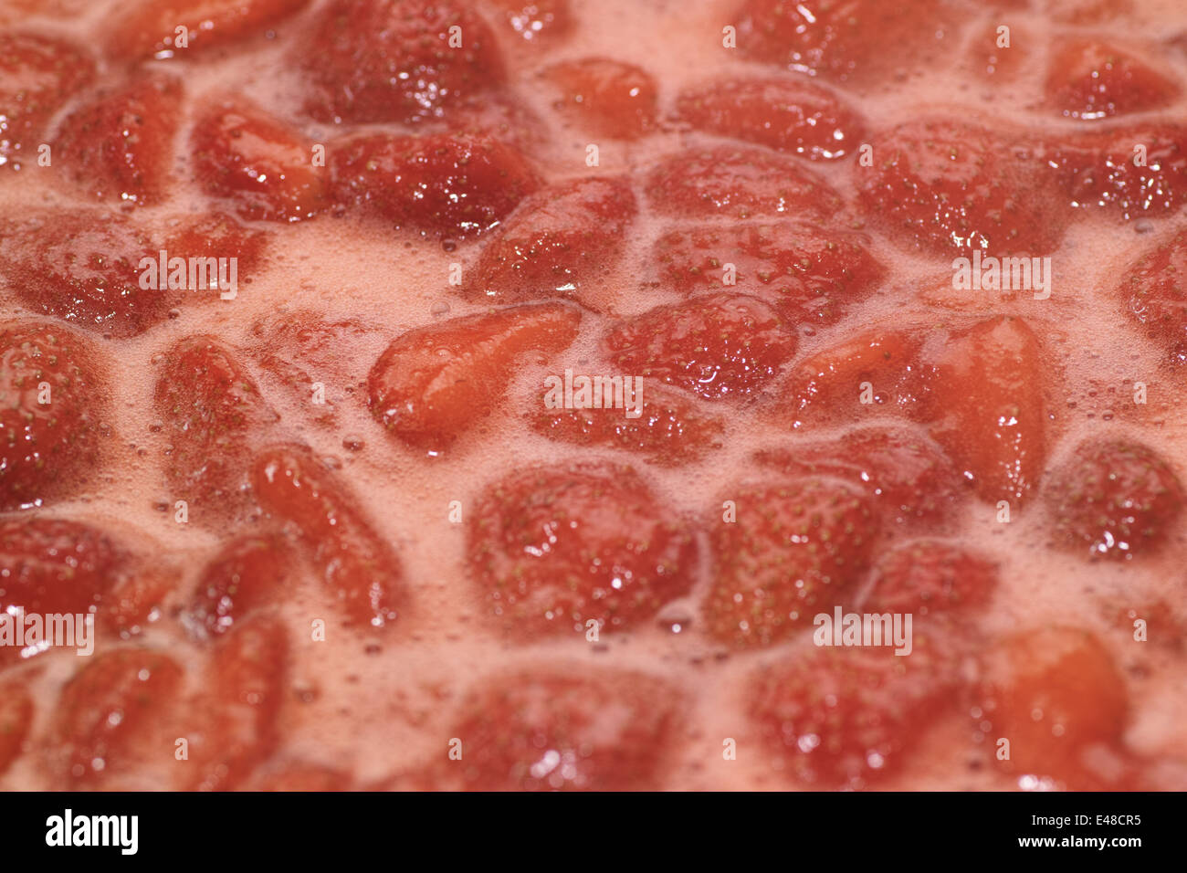 In the Polish kitchen. Preparing a delicious strawberry jam Stock Photo ...