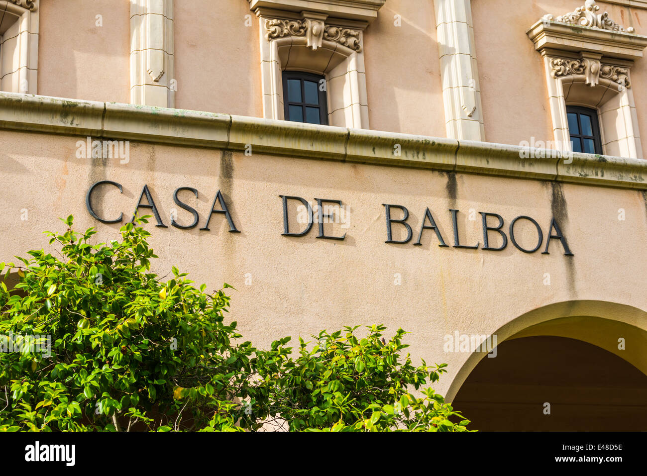 The Casa De Balboa sign. Balboa Park, San Diego, California, United ...