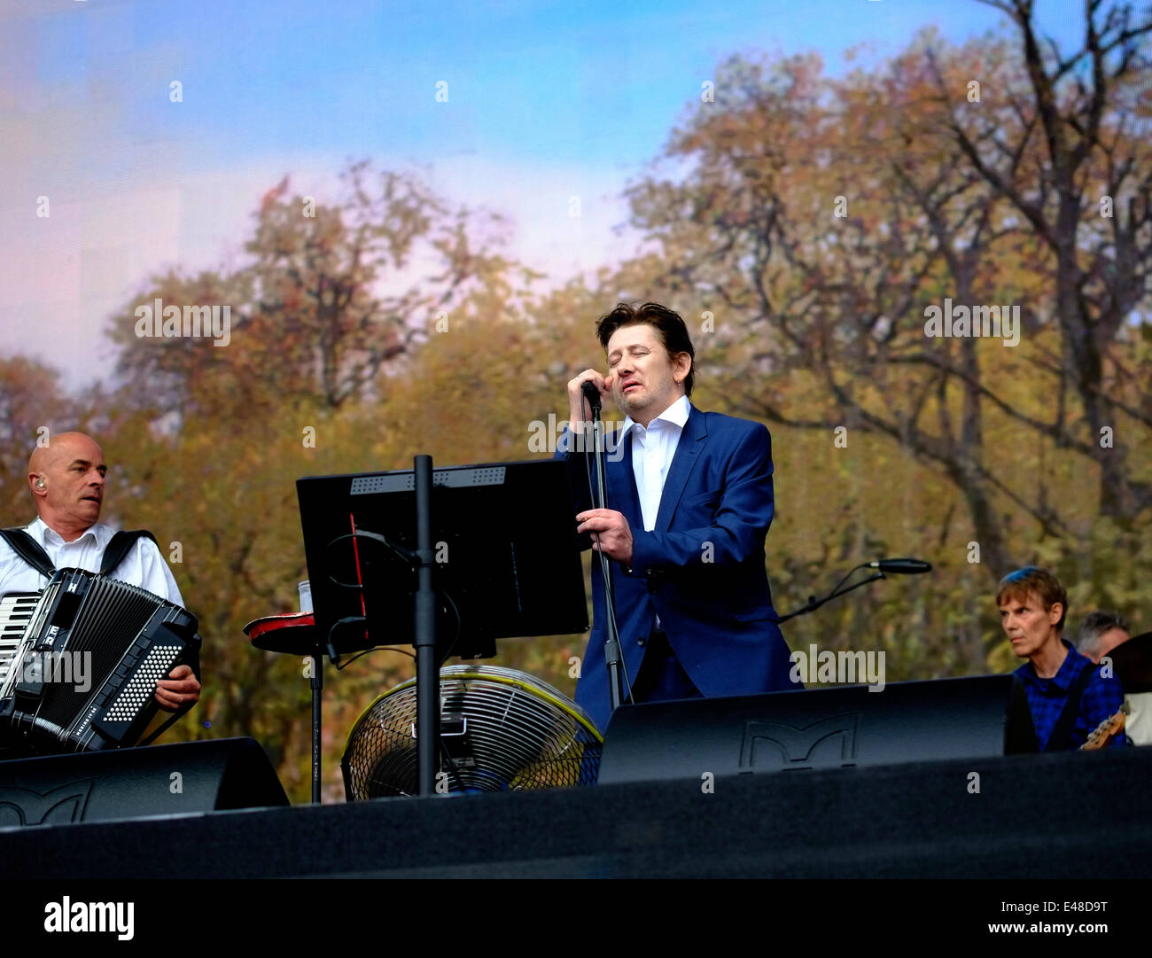 London, UK. July 5th 2014. The Pogues, London’s Irish punk folk heroes ...