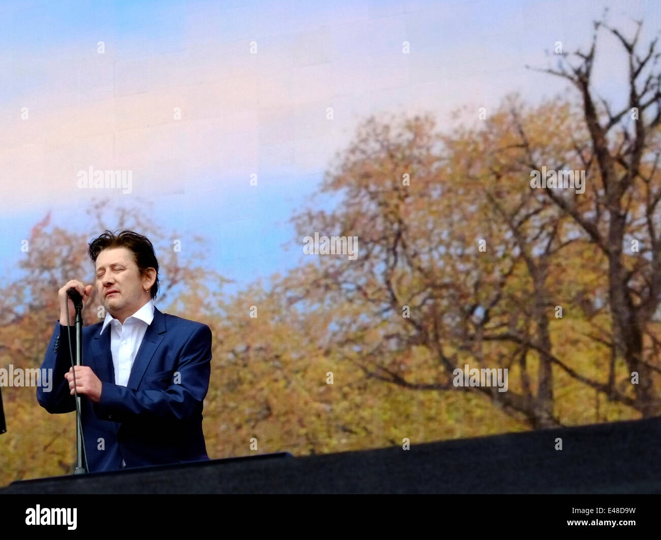 London, UK. July 5th 2014. The Pogues, London’s Irish punk folk heroes ...