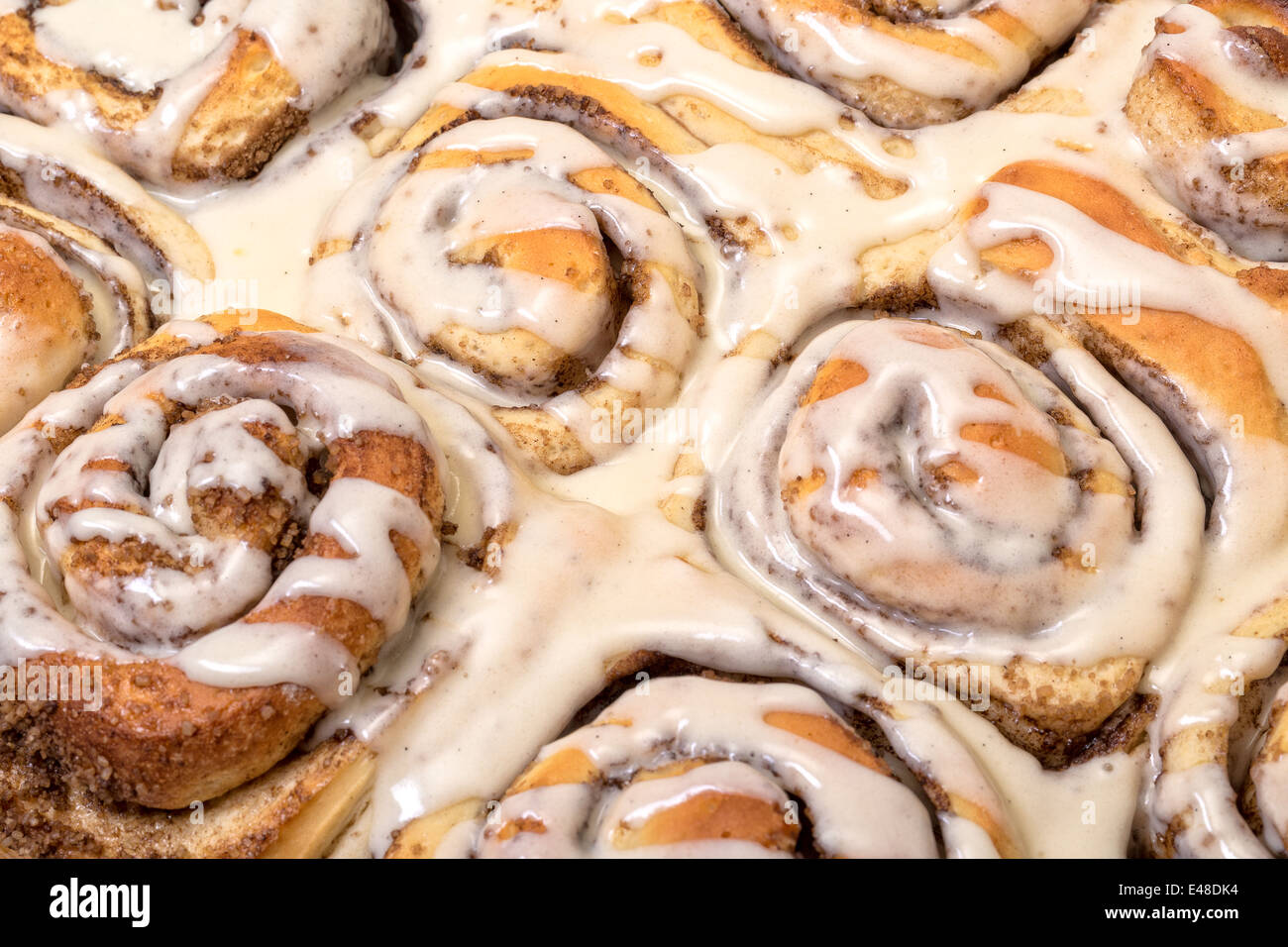 Top View Appetizing Cinnamon Buns, closeup Stock Photo - Alamy