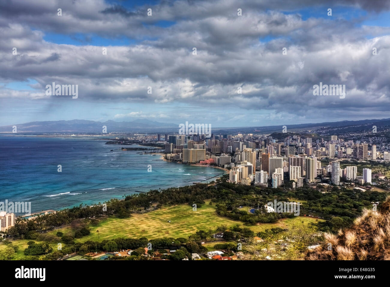A sunny day at Honolulu, Oahu, Hawaii Stock Photo - Alamy