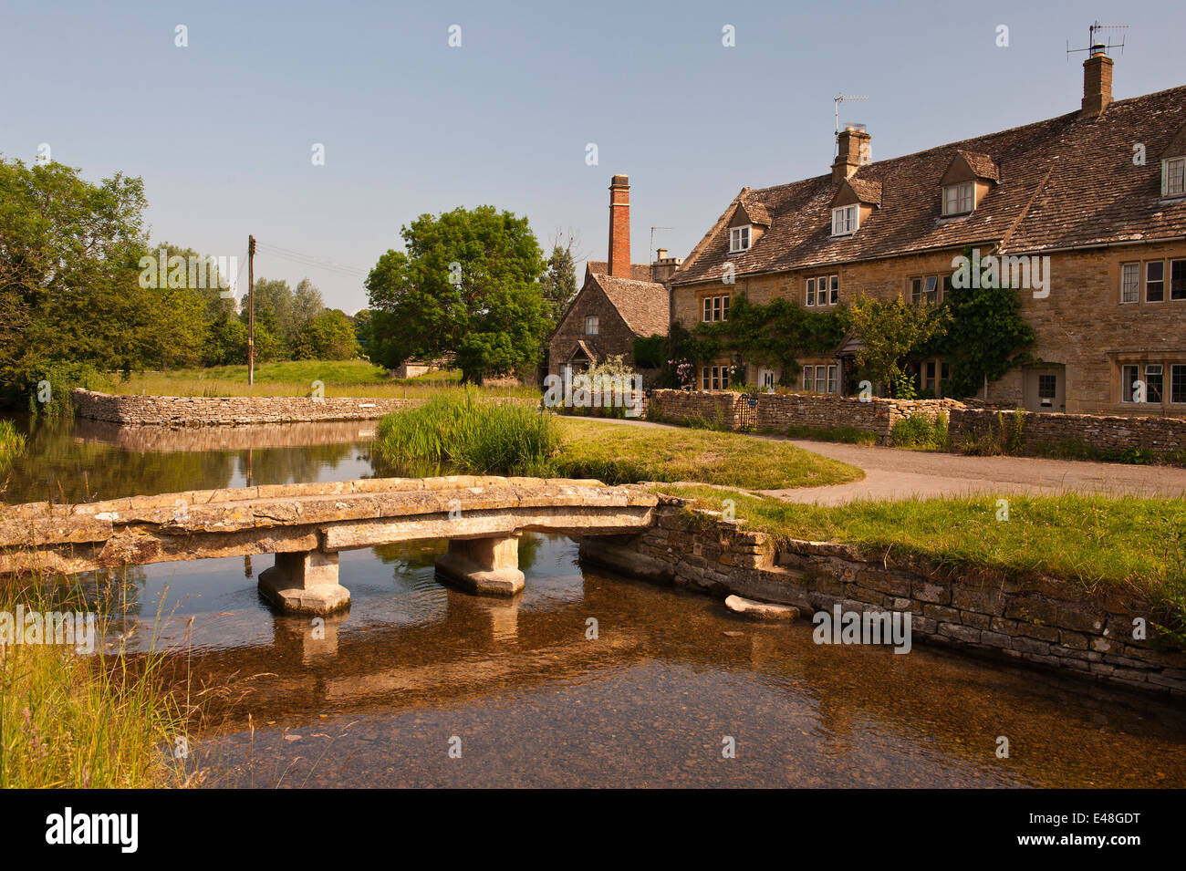 Lower Slaughter in the Cotswolds Gloucestershire England UK Stock Photo ...