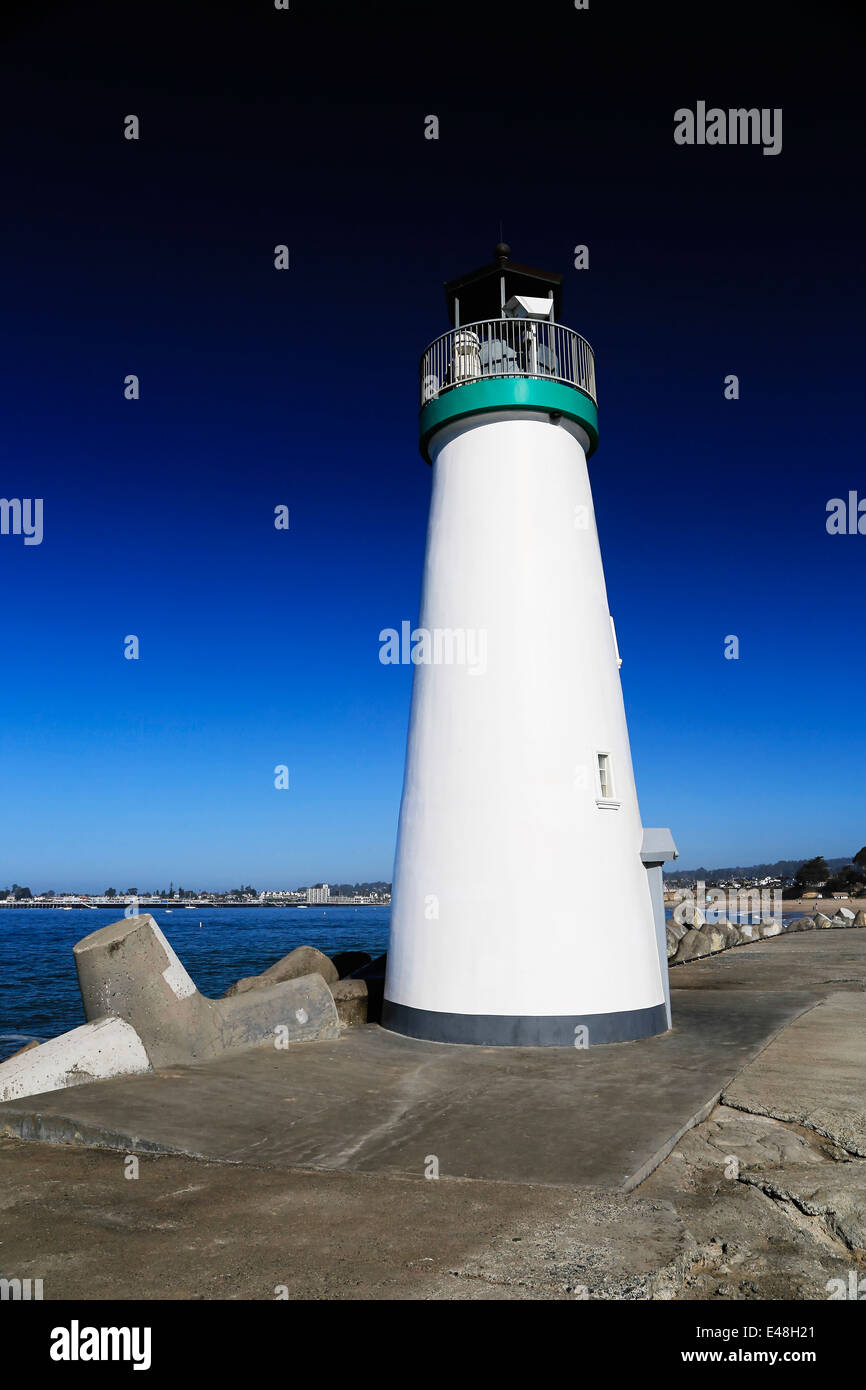 Santa Cruz Breakwater Lighthouse, know as Walton Lighthouse, in Santa ...