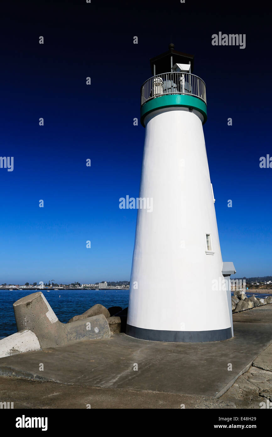 Santa Cruz Breakwater Lighthouse, know as Walton Lighthouse, in Santa ...