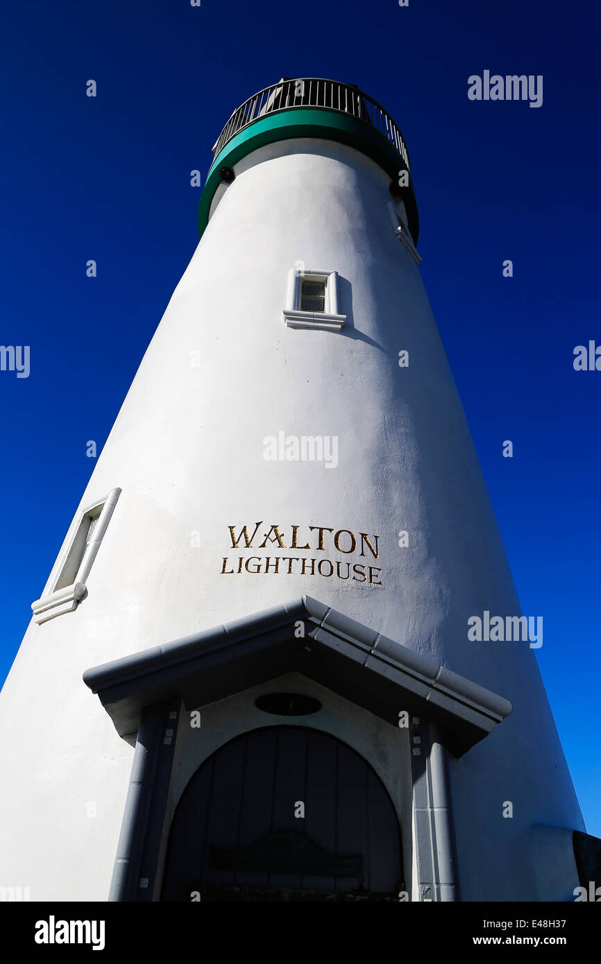 Santa Cruz Breakwater Lighthouse, know as Walton Lighthouse, in Santa ...