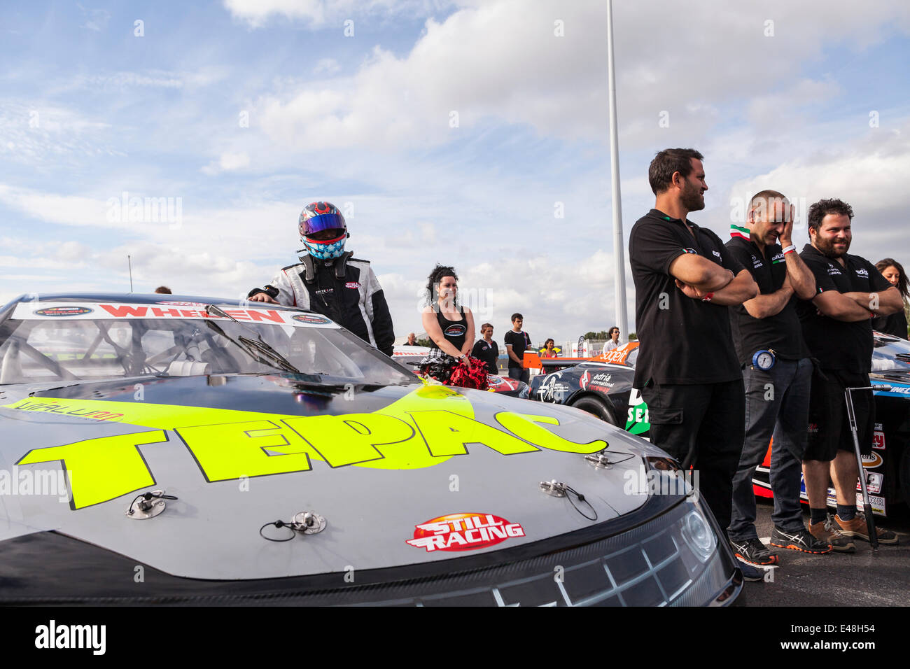 Tours, France. 05th July, 2014. A racer at the start of the Nascar ...